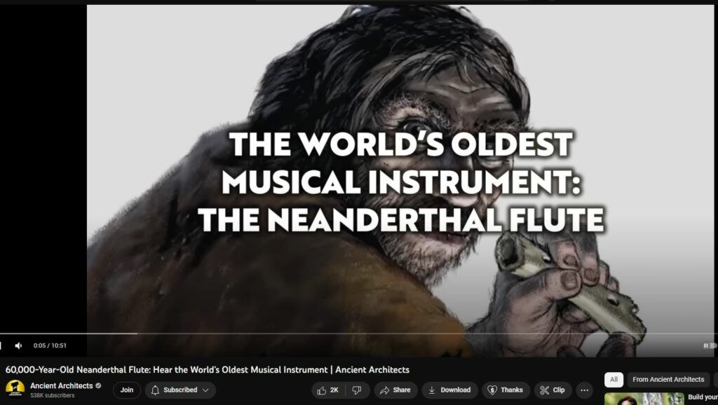 60k year old Neanderthal Flute, oldest known – soundQuality org