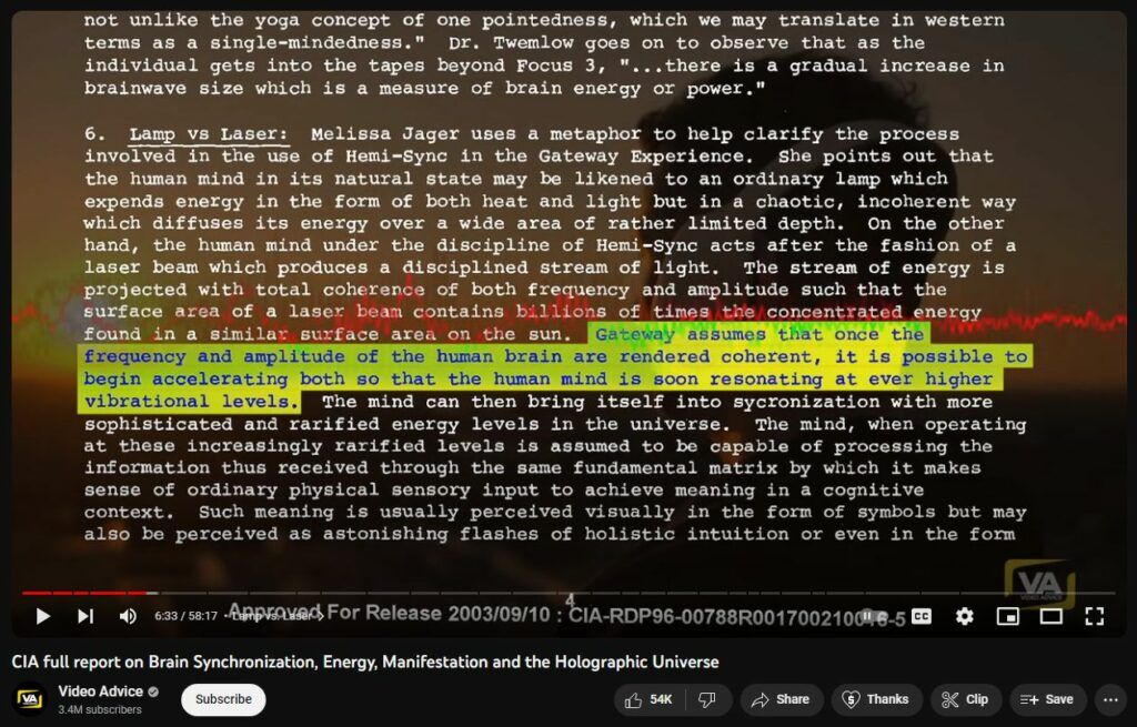 CIA full report on Brain Synchronization, Energy, Manifestation and the ...
